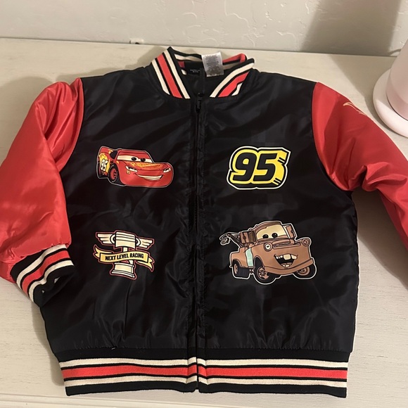 Disney | Jackets & Coats | Disney Cars Black And Red Kids Jacket With ...